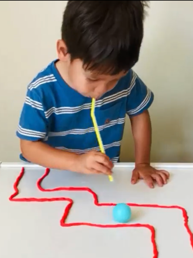 Playdough Straw Maze ⋆ Raising Dragons